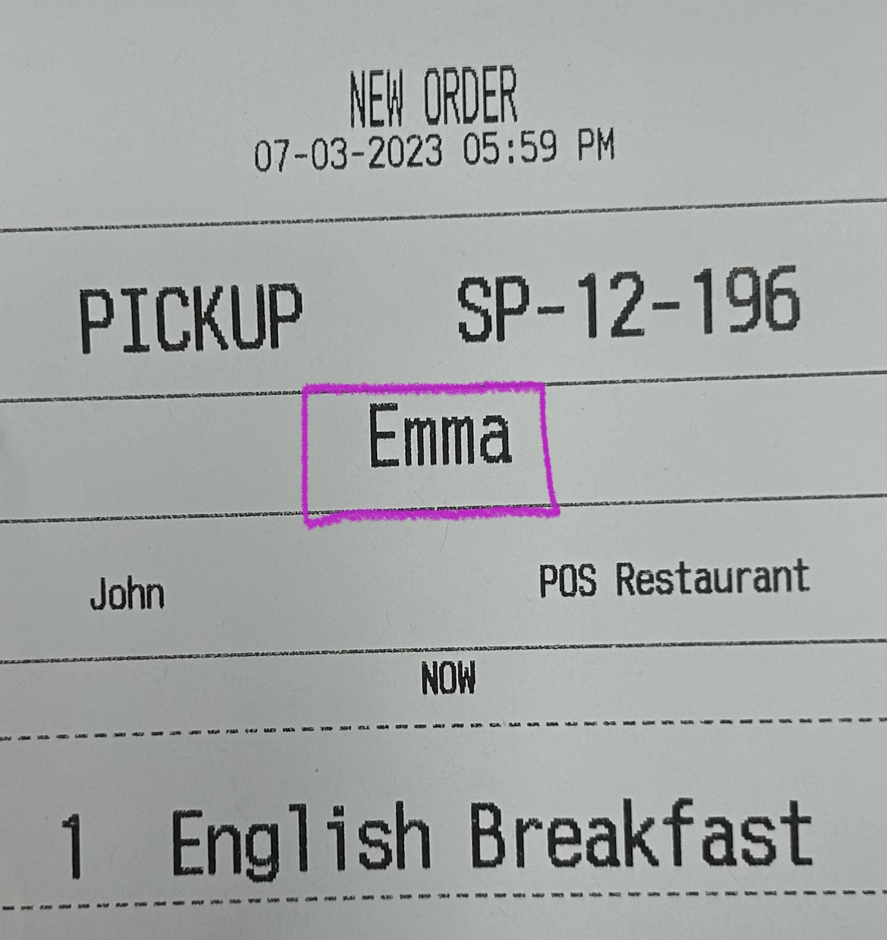 Placing Pickup Orders in POS