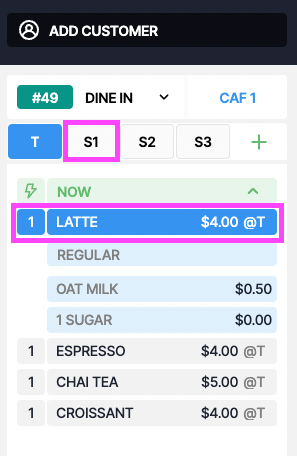 Using ' Seat Management ' in POS